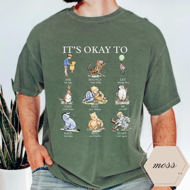 Comfort Colors Mental Health, Winnie-the-pooh Shirt, Classic Pooh Shirt ...