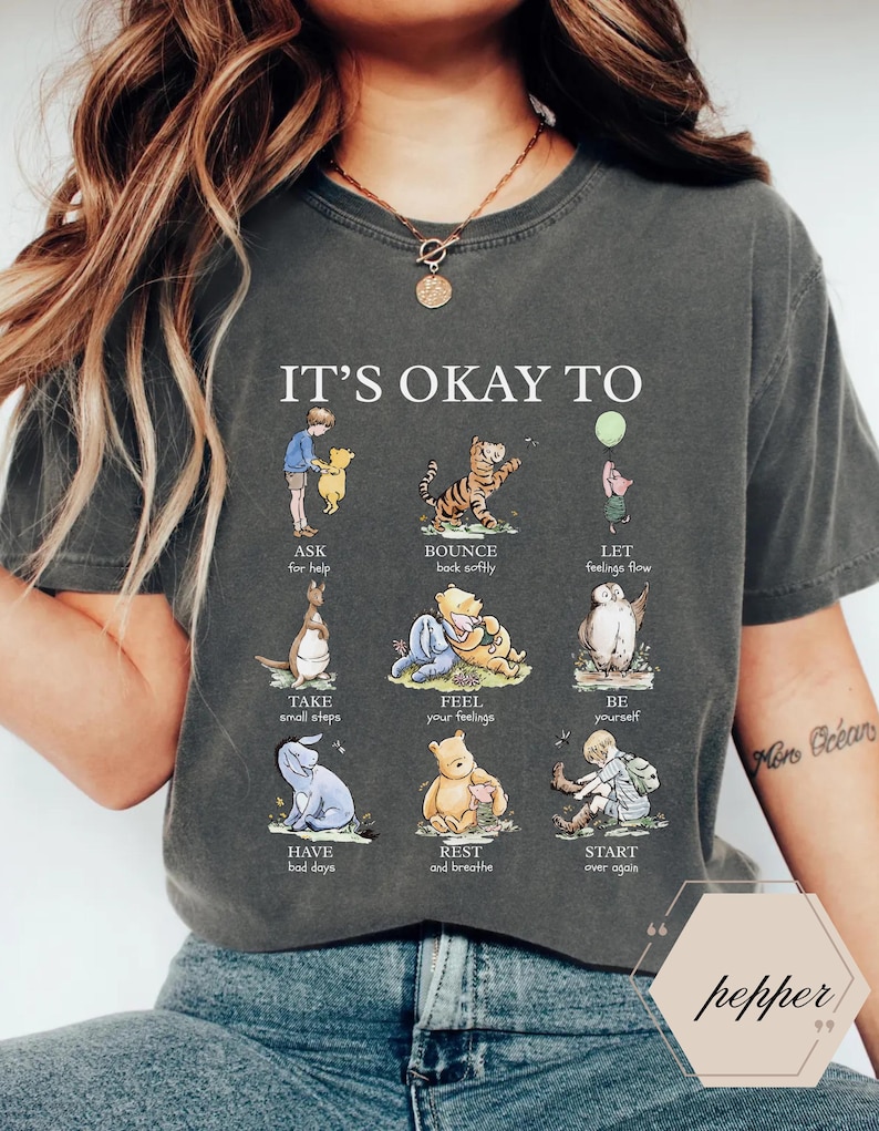 Comfort Colors Mental Health, Winnie-the-pooh Shirt, Classic Pooh Shirt ...