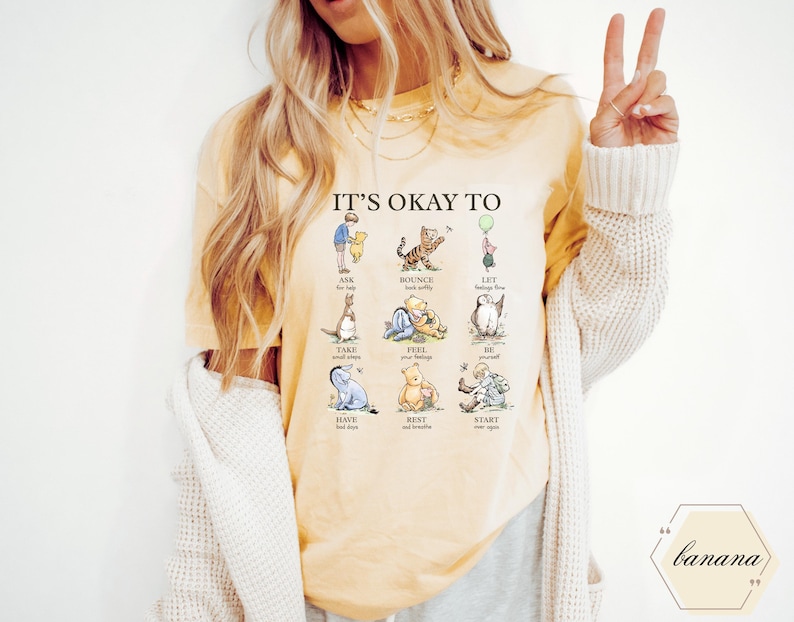 Comfort Colors Mental Health, Winnie-the-pooh Shirt, Classic Pooh Shirt ...