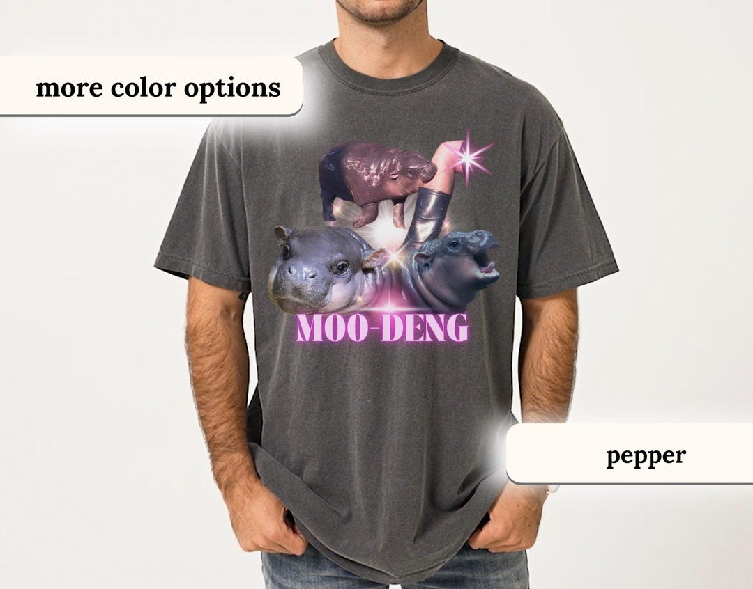 Moodeng Shirt, Baby Pygmy Hippo, Funny Hippo Shirt, Tiktok Trend Shirt ...