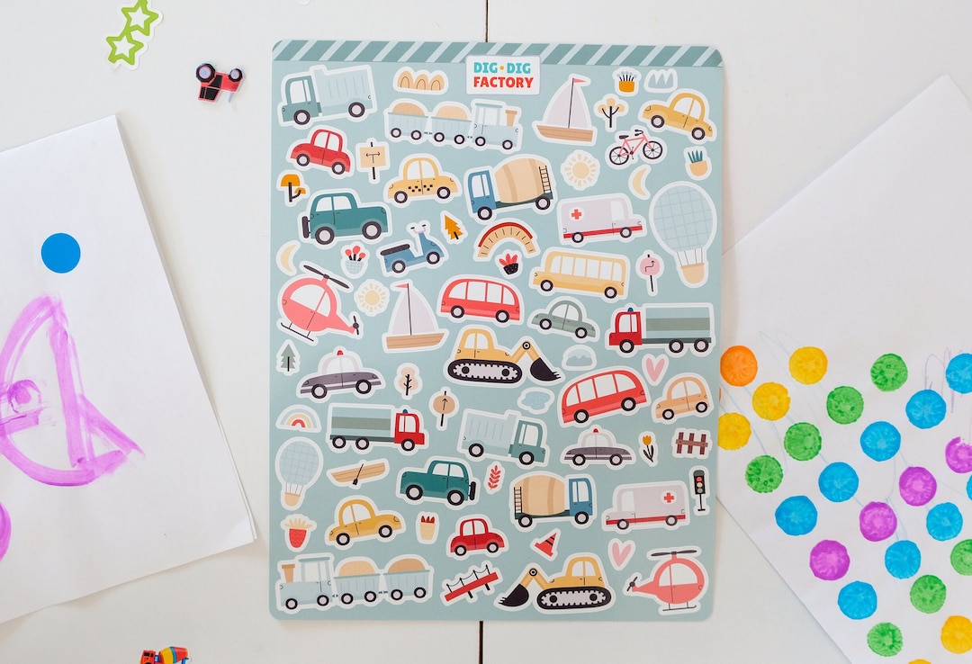Ultimate Transport Adventure Sticker Sheet: From Construction - Etsy