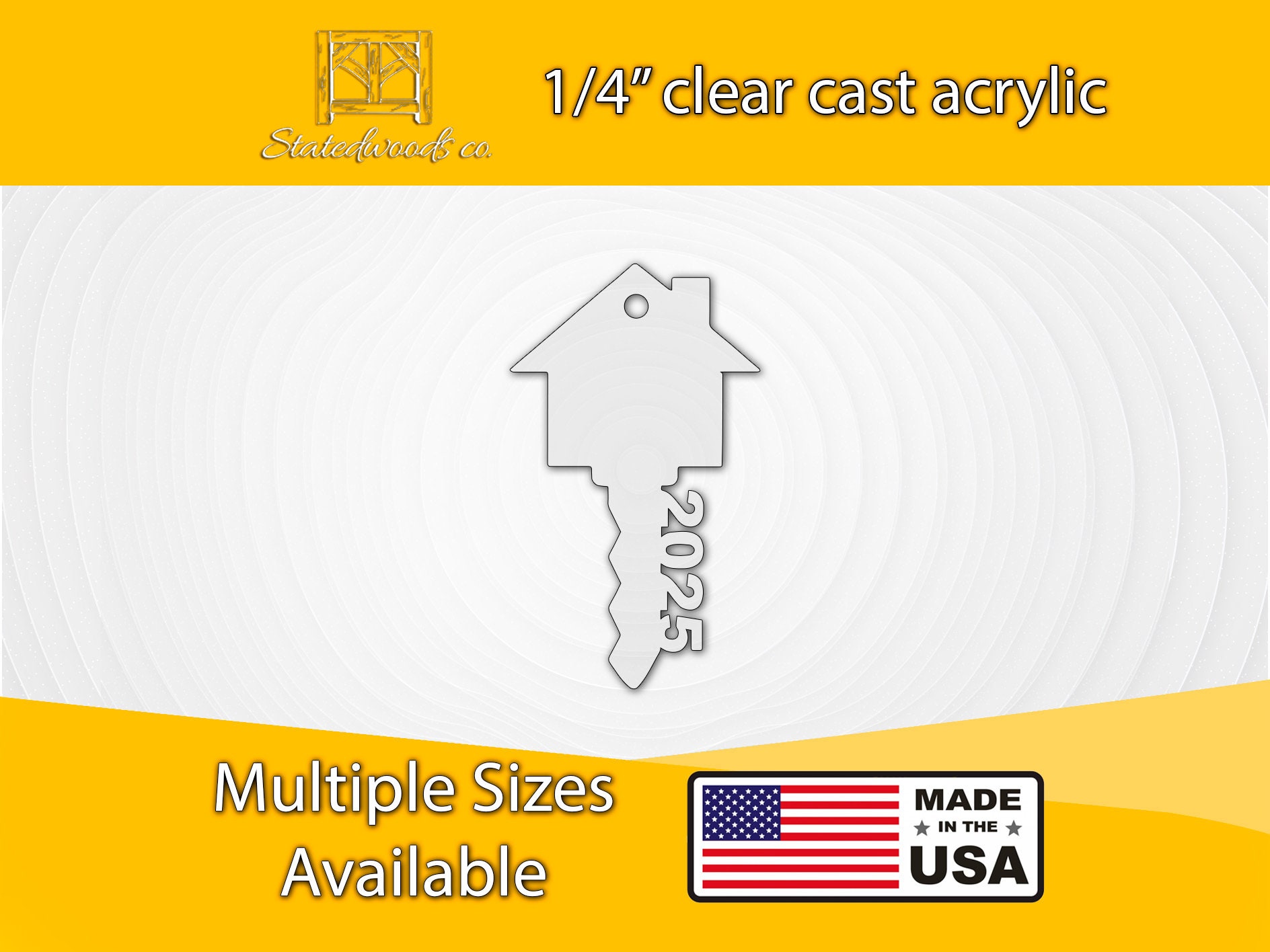 Realtor House Key 2025 Cutout | High Quality Acrylic Laser Template ...