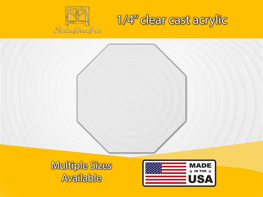 Octagon Shape Cutout | High Quality Acrylic Laser Template | Custom ...