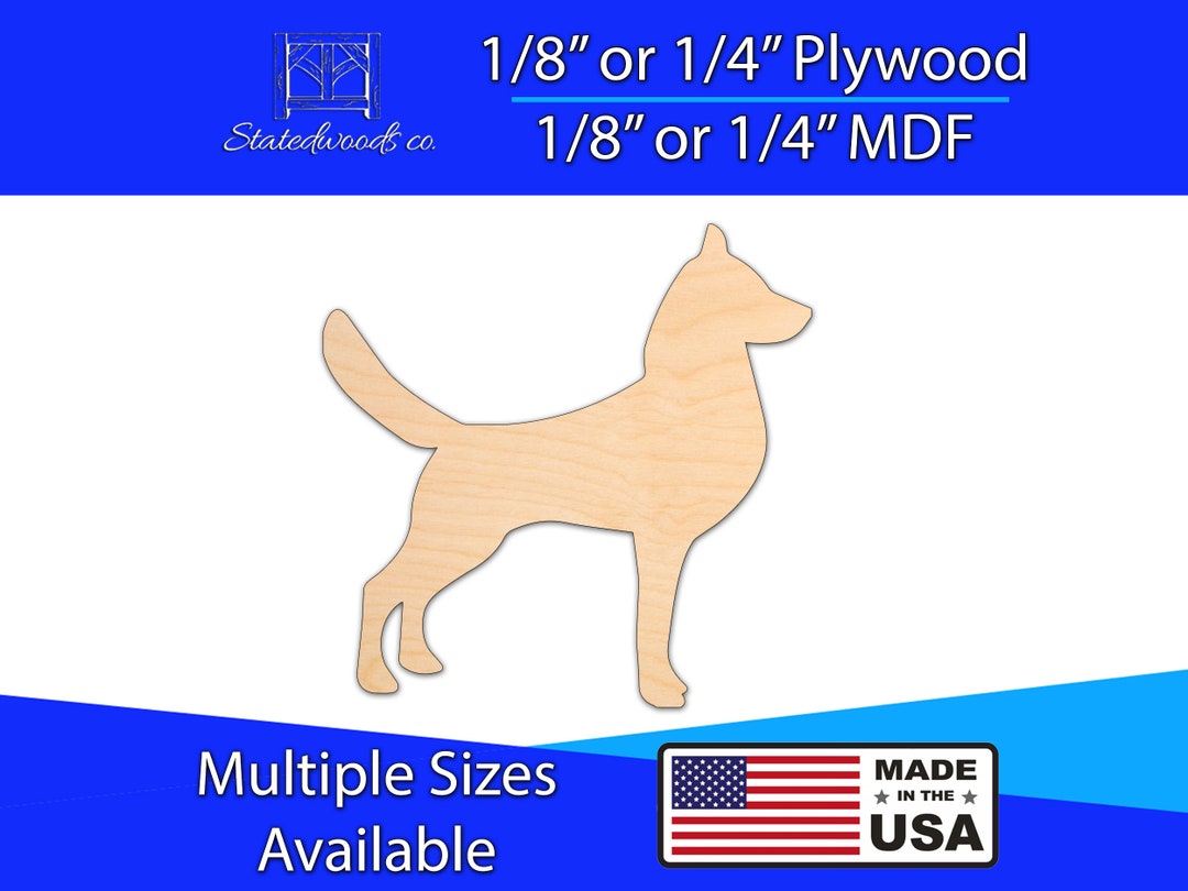 German Shepard Dog Pet Animal Cutout | Unfinished Plywood or MDF Craft ...