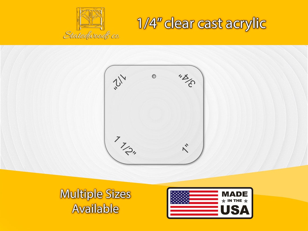 Acrylic Corner Radius Template Precision Laser Cut for Router Sizes 1/2 ...