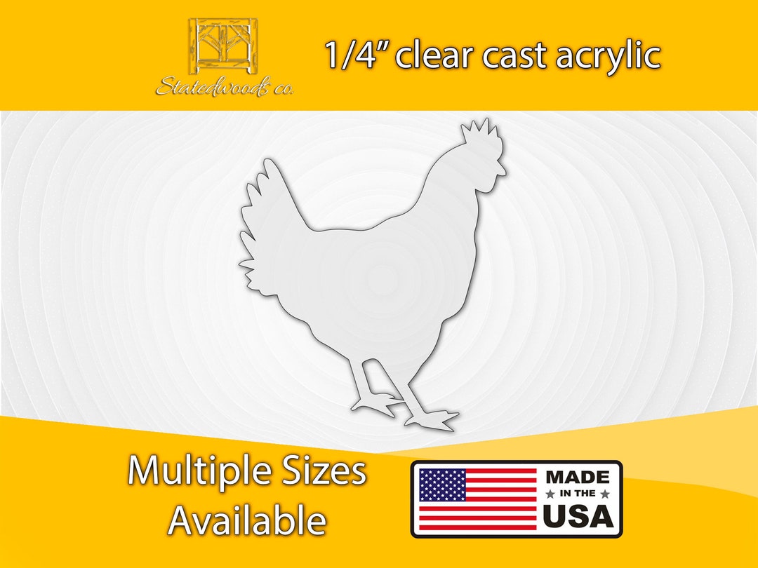 Chicken Hen Farm Animal Shape | High Quality Acrylic Laser Template ...