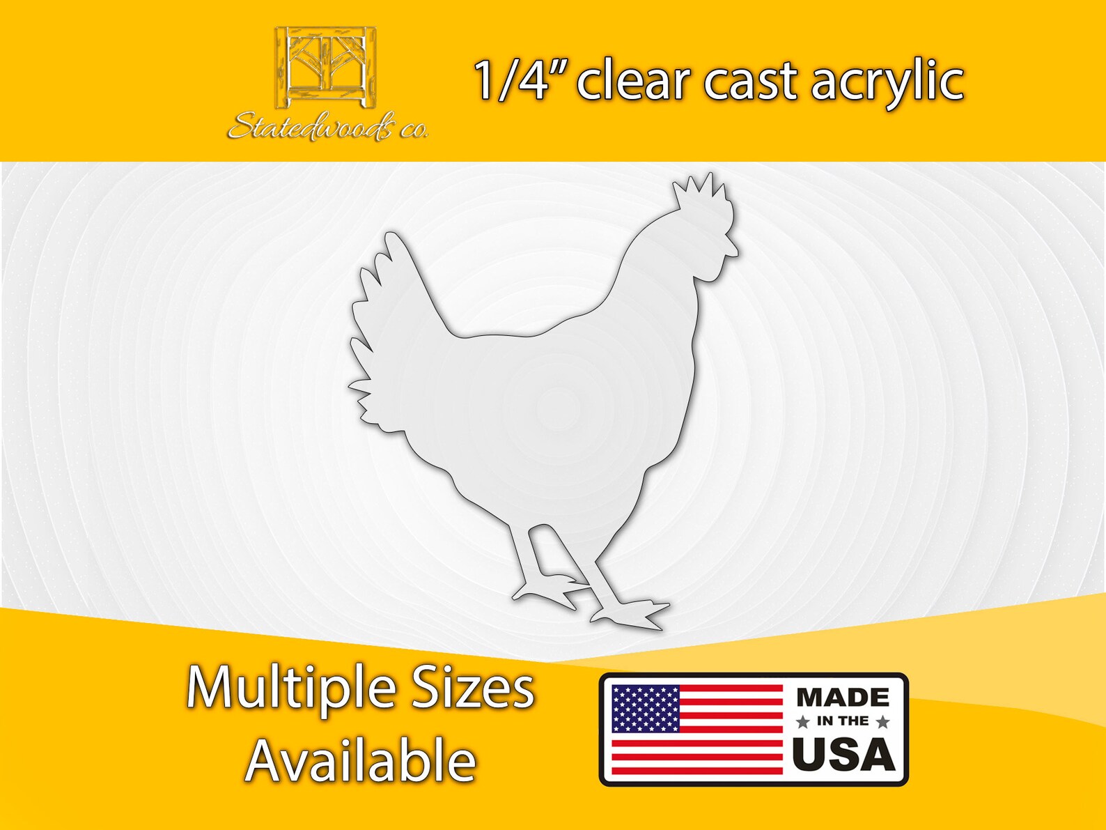 Chicken Hen Farm Animal Shape | High Quality Acrylic Laser Template ...