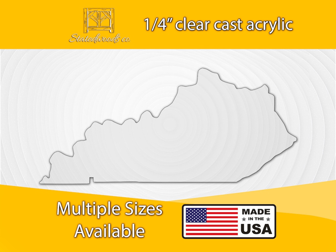 Kentucky State Cutout | High Quality Acrylic Laser Template | Custom ...