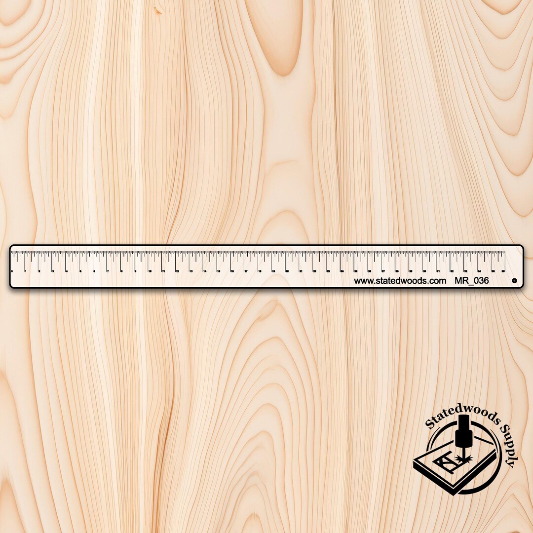36" Clear Acrylic Measuring Ruler | Measuring Tool for CNC, Laser ...