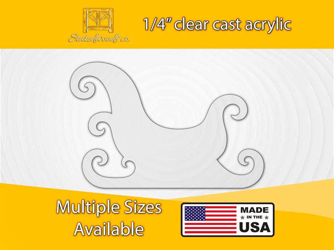 Santa Sleigh Christmas Cutout | High Quality Acrylic Laser Template ...