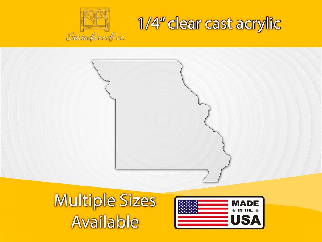 Missouri State Cutout | High Quality Acrylic Laser Template | Custom ...