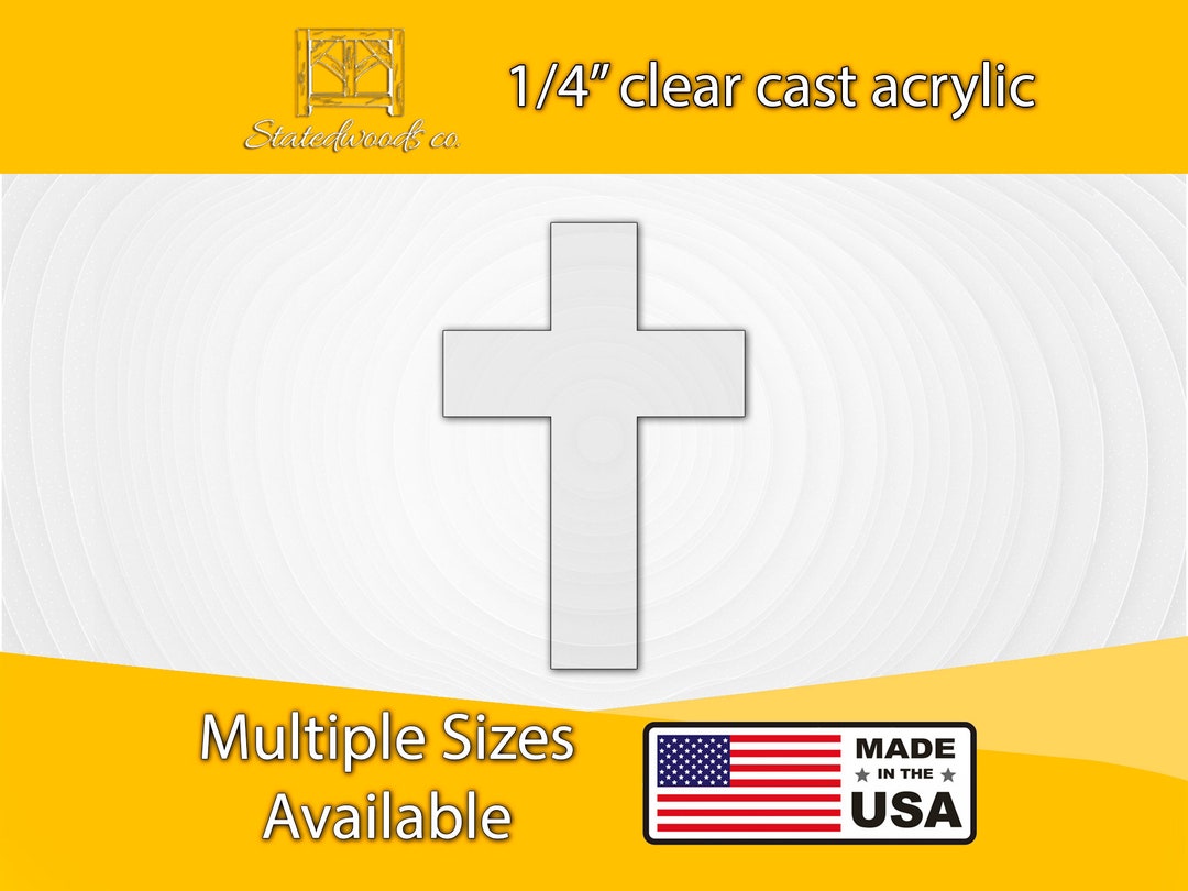 Cross Solid Design Shape | High Quality Acrylic Laser Template | Custom ...