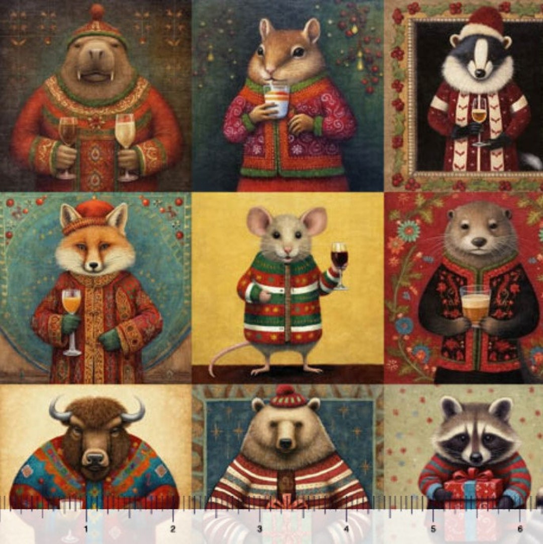 Christmas Party Animals by Morris Creative Group for QT Fabrics Party ...