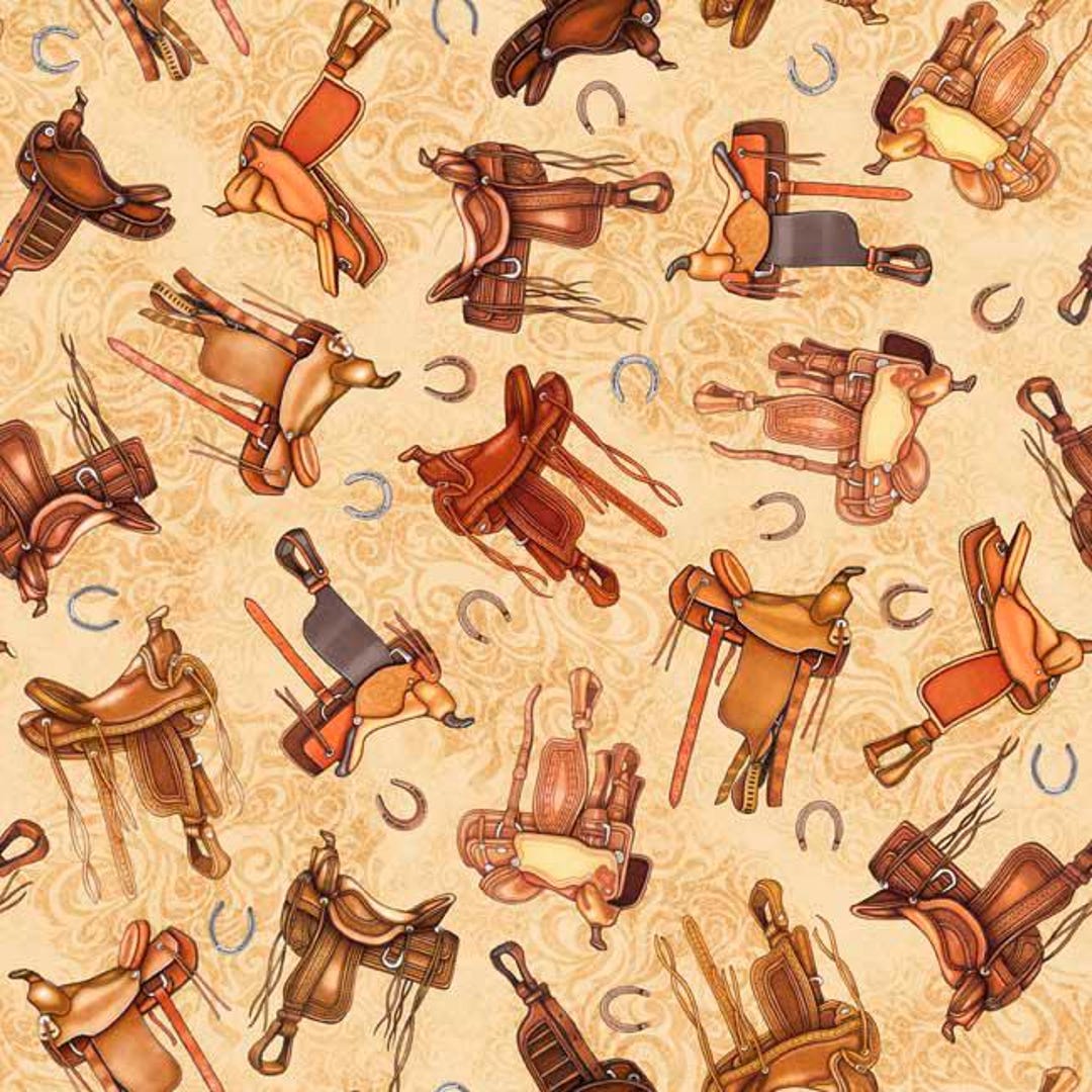 Running Wild Saddle Toss (30628 A) From QT Fabrics Sold by the Half ...
