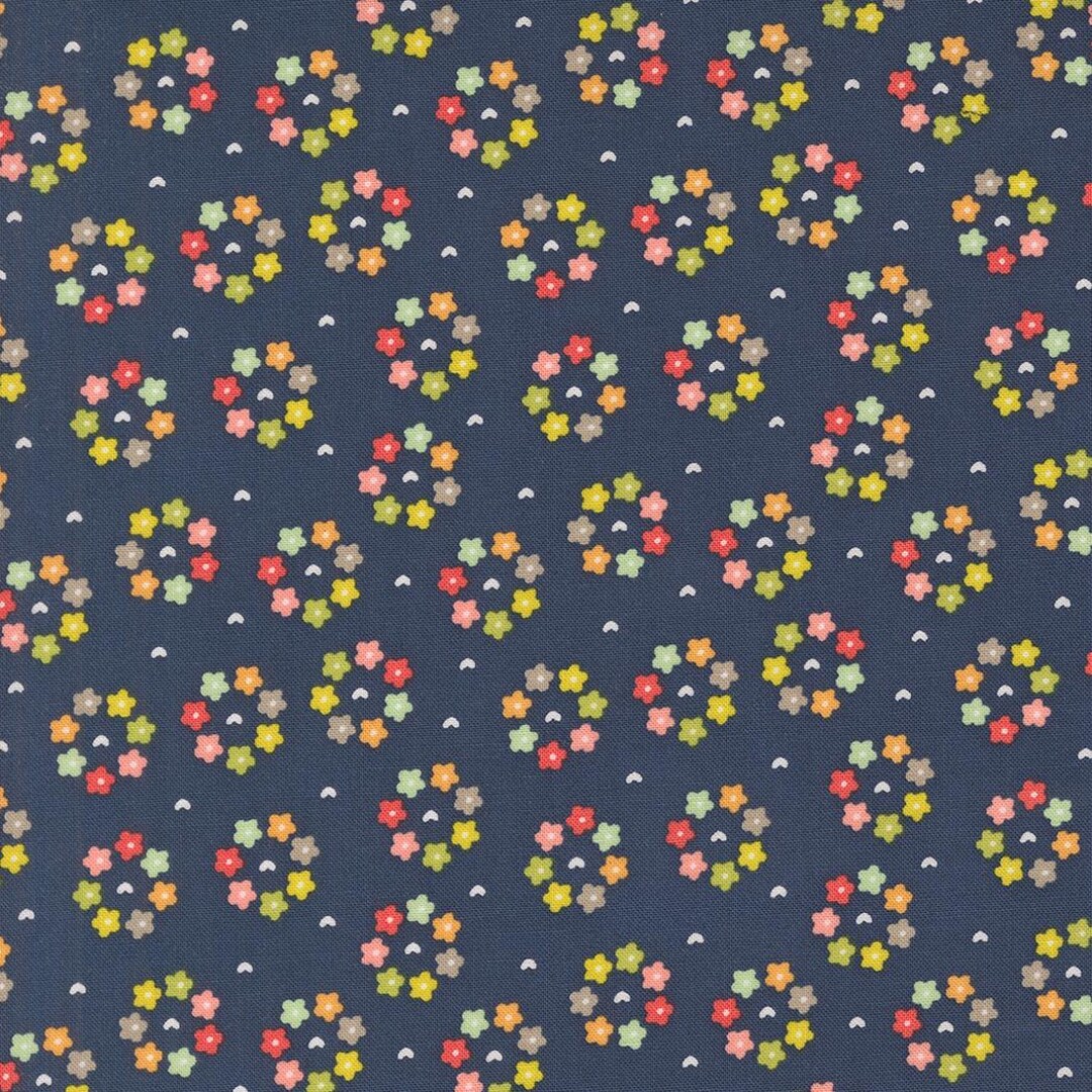 Raspberry Summer by Sherry & Chelsi for Moda Tiny Floral Circle Print ...