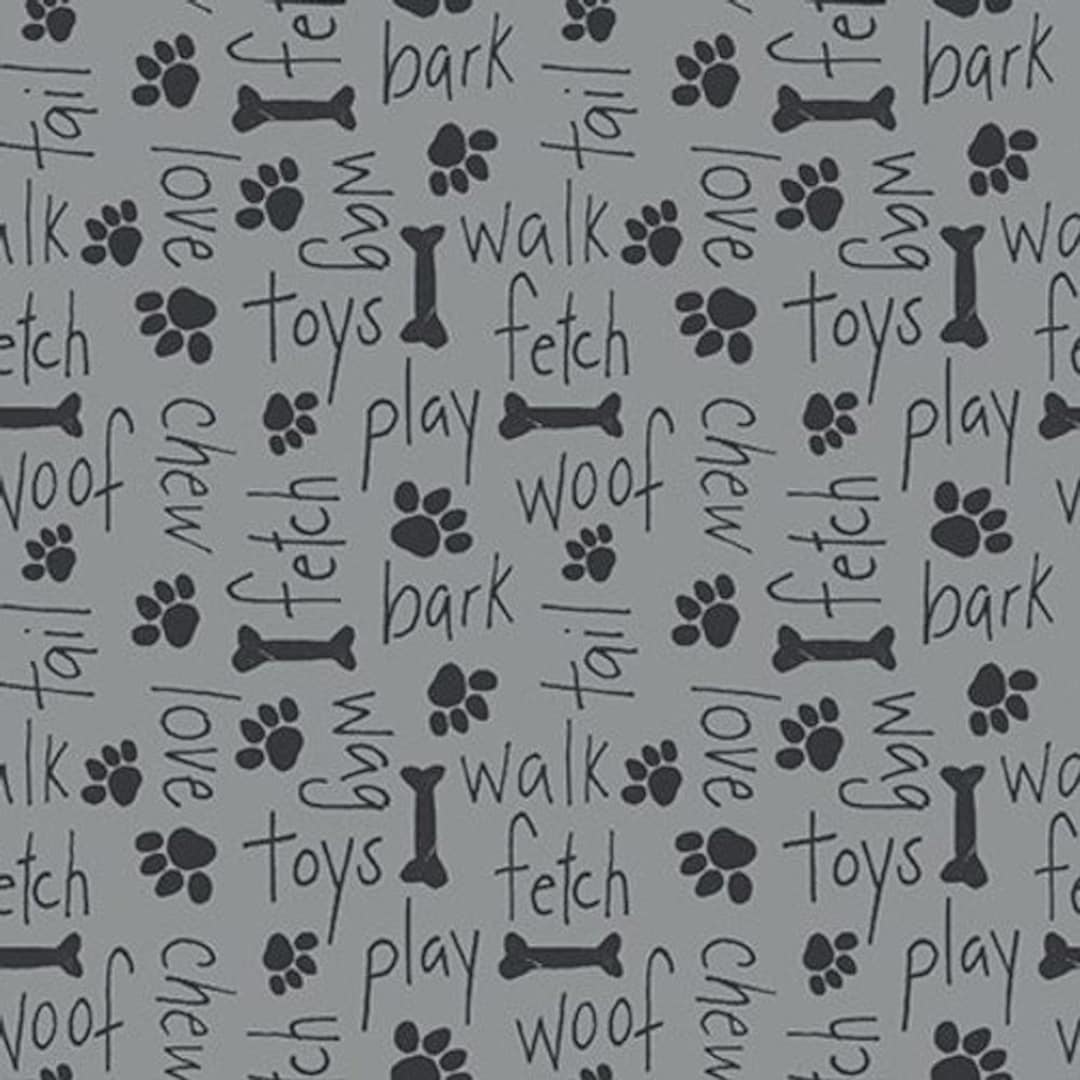 Pawsitively Awesome Dog Themed Fabric by Studio E (7451-99) Sold by the ...