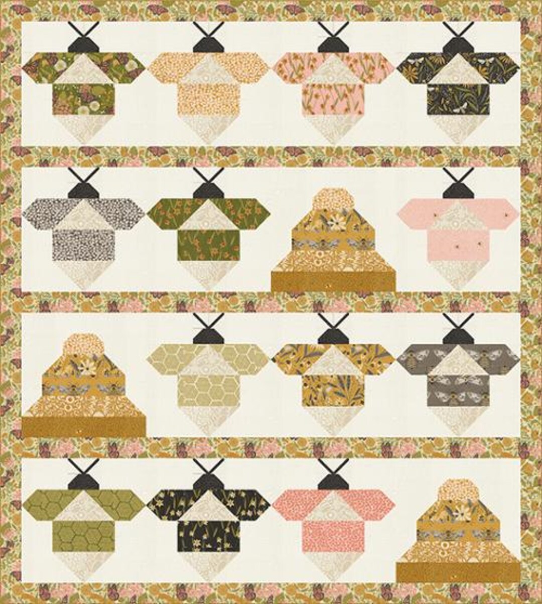 Busy Bees Quilt KIT Featuring Bee Garden Fabric by Gingiber for Moda - Etsy