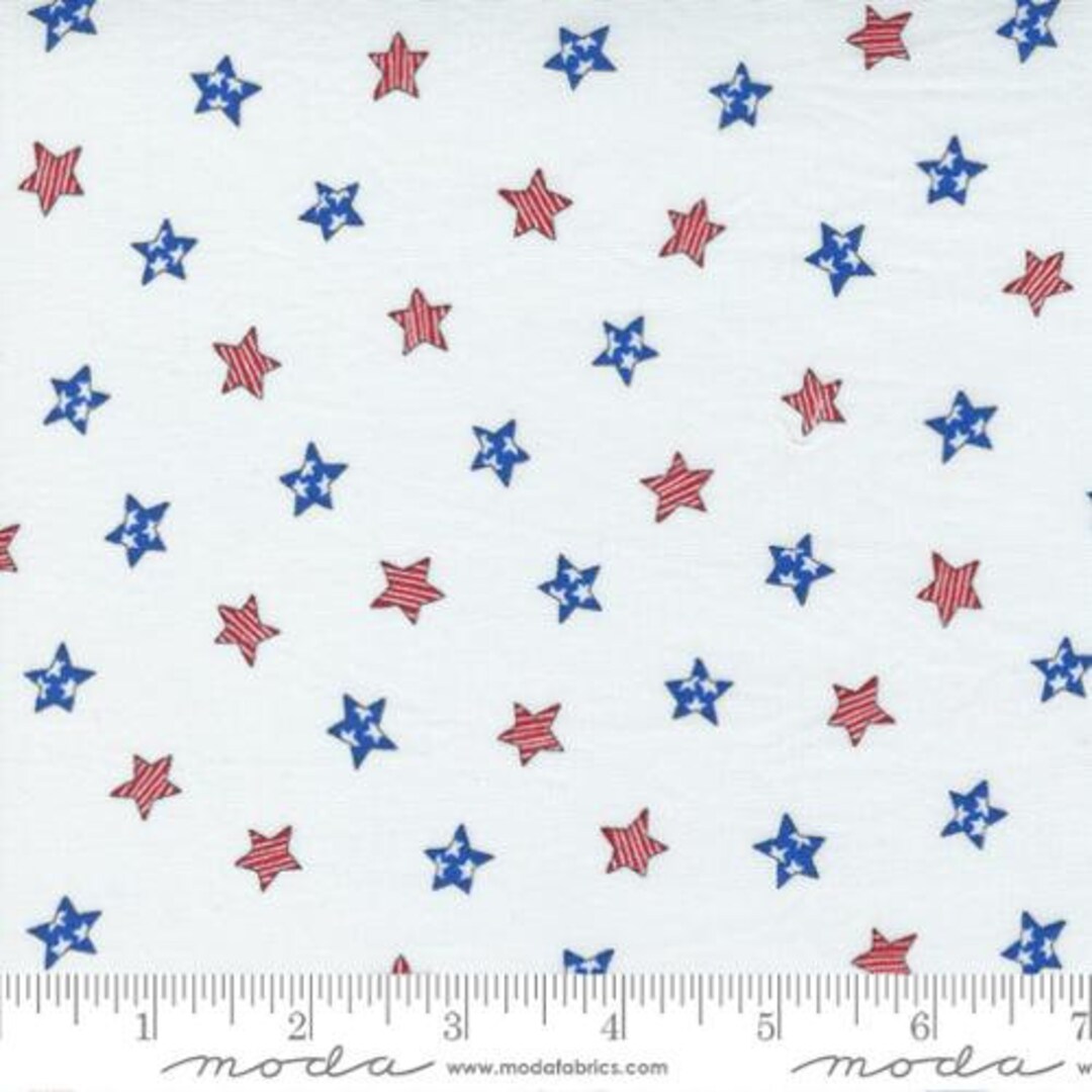 All American by Deb Strain for Moda Star Toss (56026 11) Fabric Sold by ...