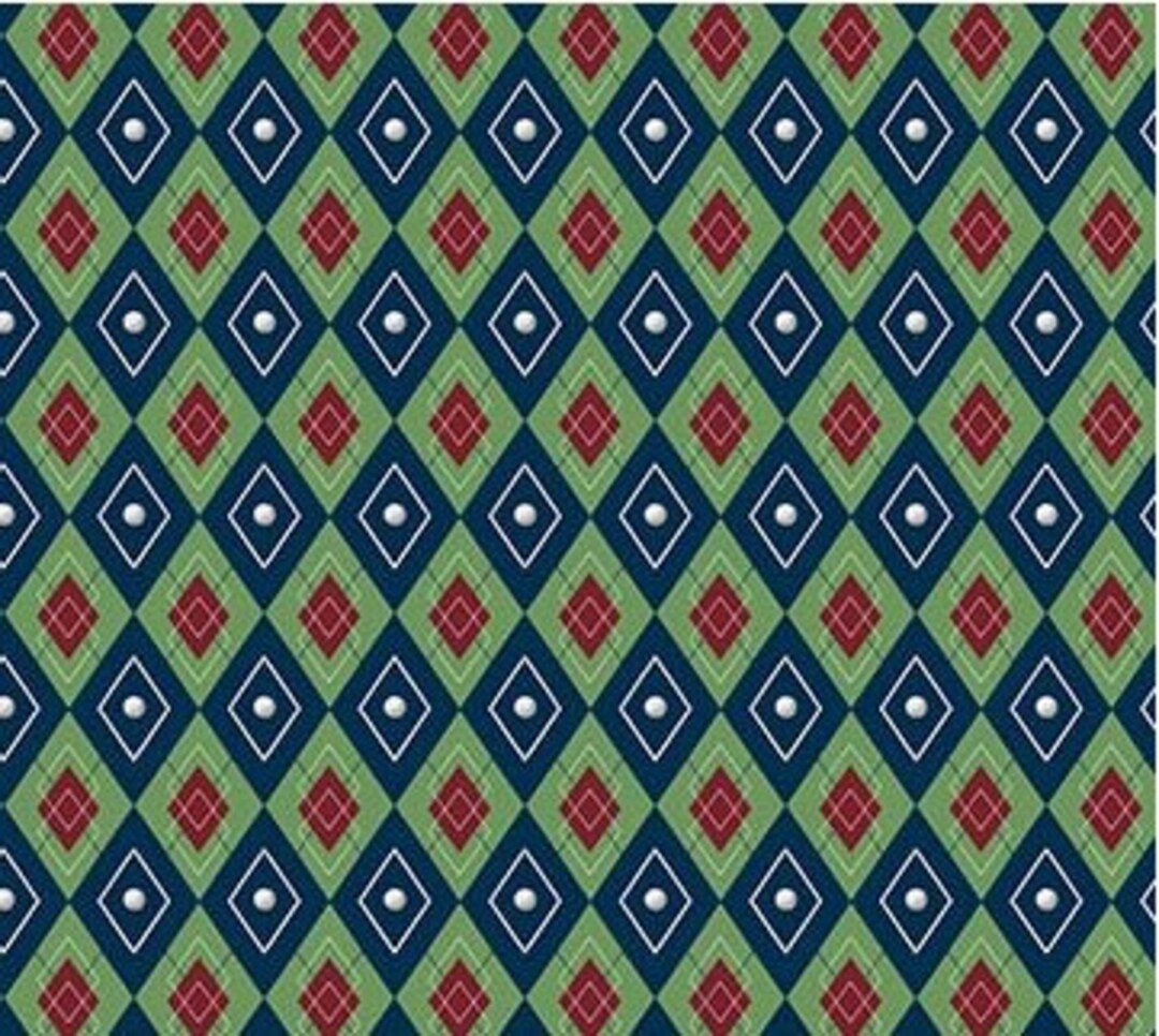 Hole in One by Racquel Martindale Designs for Northcott Argyle Plaid ...