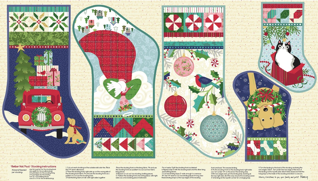 Better Not Pout Panel by Nancy Halvorsen for Benartex (10169-99) Sold ...