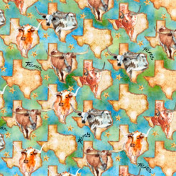 Longhorn Cattle Fabrics - Etsy
