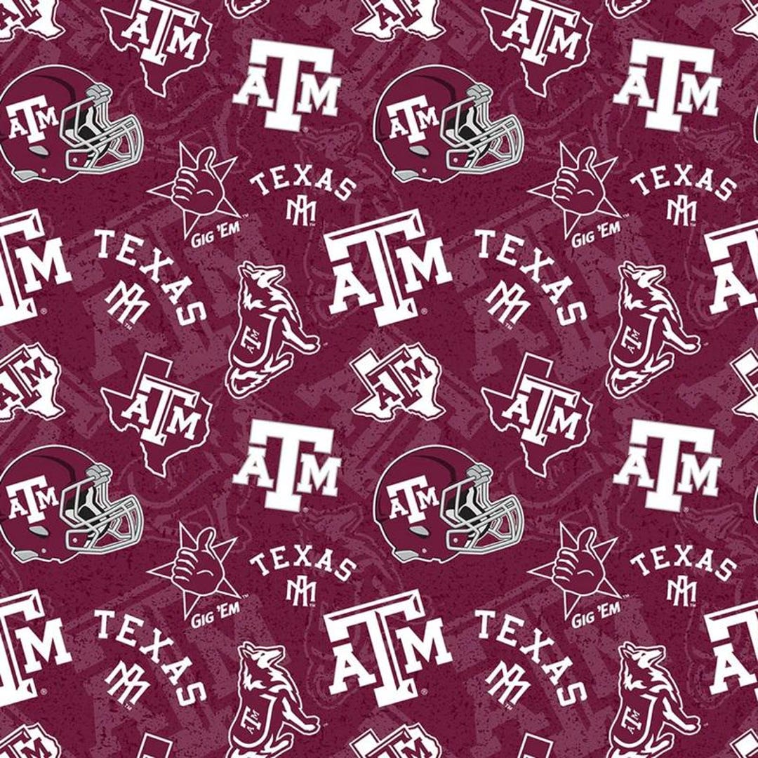 Texas A&M University Licensed Fabric by Sykel Enterprises (TAM1178 ...