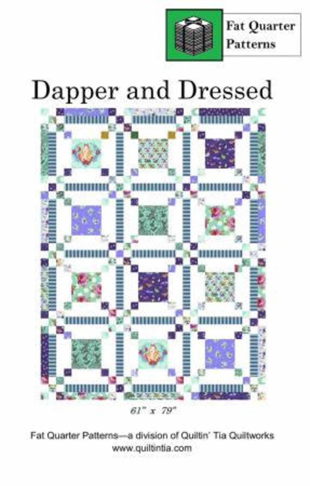 Dapper and Dressed Quilt PATTERN by Quiltin' Tia Fat Quarter Friendly - Etsy