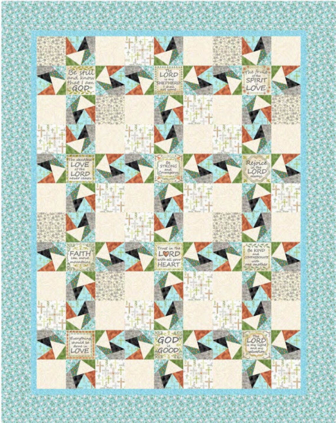 Rejoice Love and Comfort Quilt KIT Featuring Rejoice Fabric From QT ...