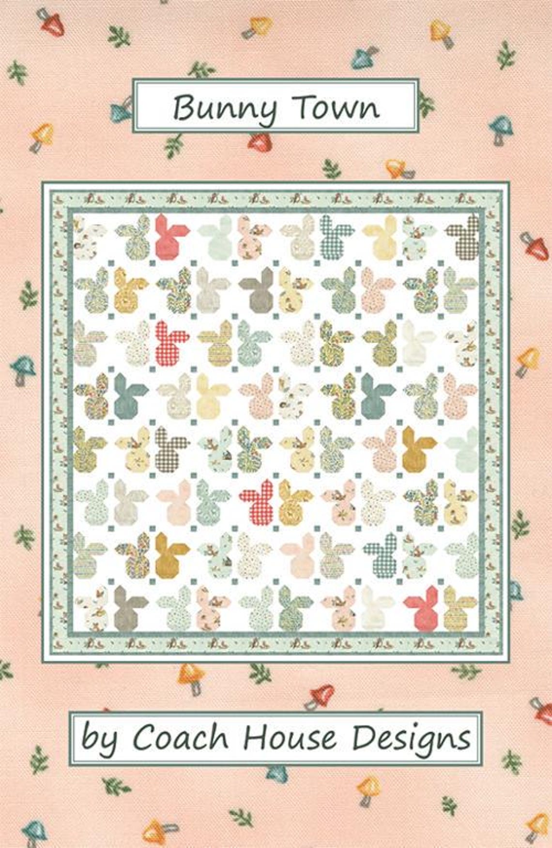 Bunny Town Quilt PATTERN by Coach House Designs Layer Cake 10" Square ...