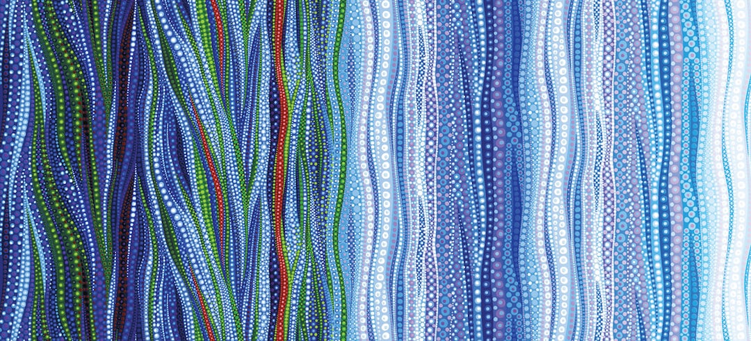 Dreamscapes by Ira Kennedy for Moda Blue Wavy Design (51247 11D) - Etsy
