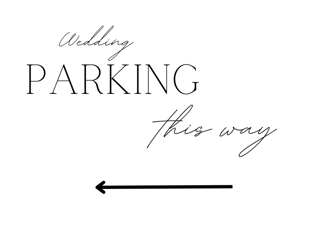 Wedding Parking Sign - Etsy