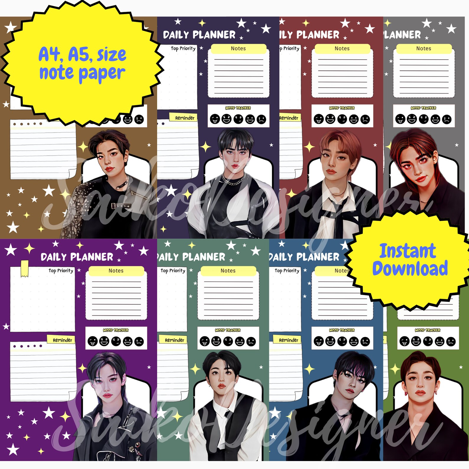 Stray Kids Daily Planner , Printable , Planner , SKZ Planner , Note ...