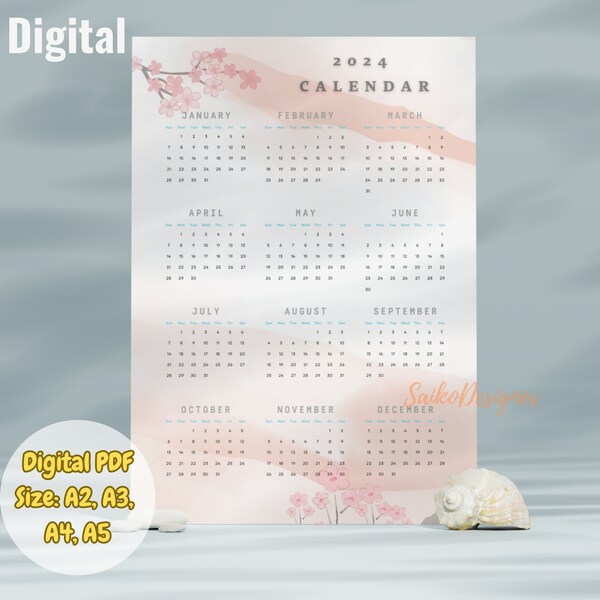 Sakura Calendar - Etsy