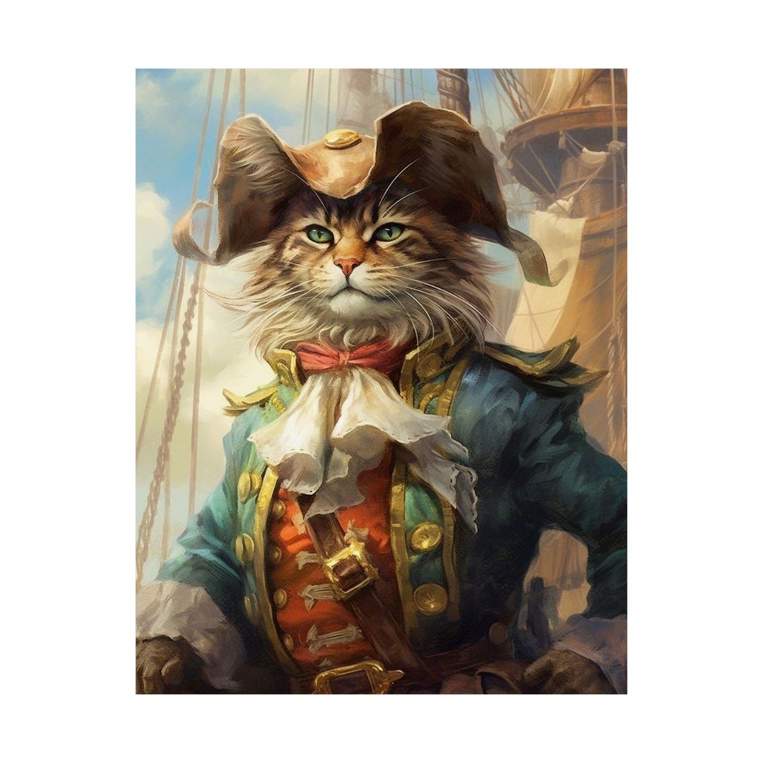 Captain Kitty, Cat Beauregarde, Pirate Premium Matte Poster Open Seas ...