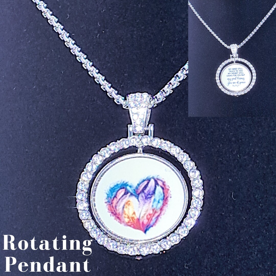 Rotating Pendant Necklace (loved One) - Etsy