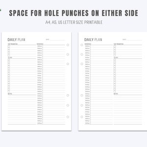 Daily Planner Template to Do List Printable Daily Productivity Planners ...