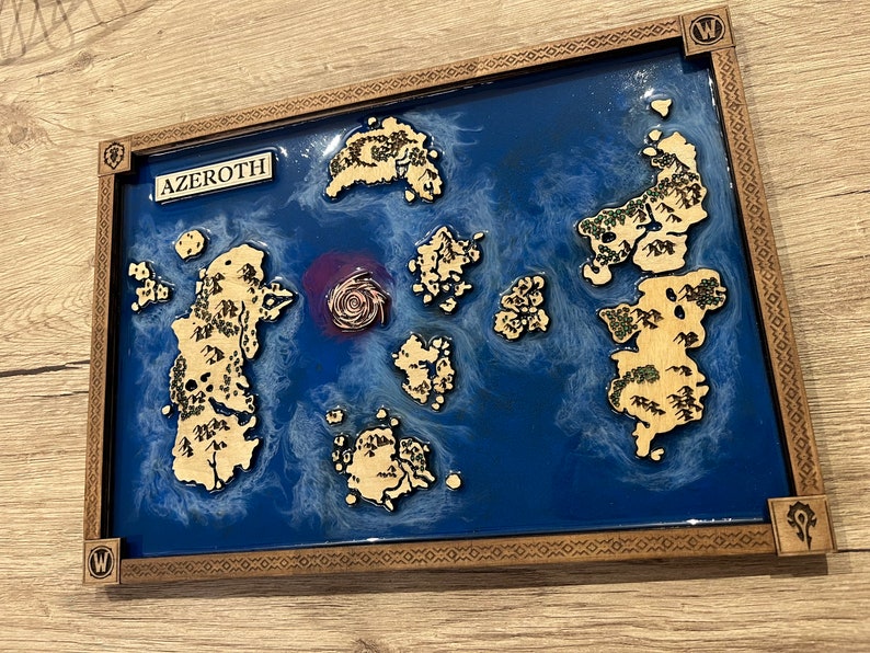 World of Warcraft Map WOW Engraving SVG Lightburn Digital Project ...