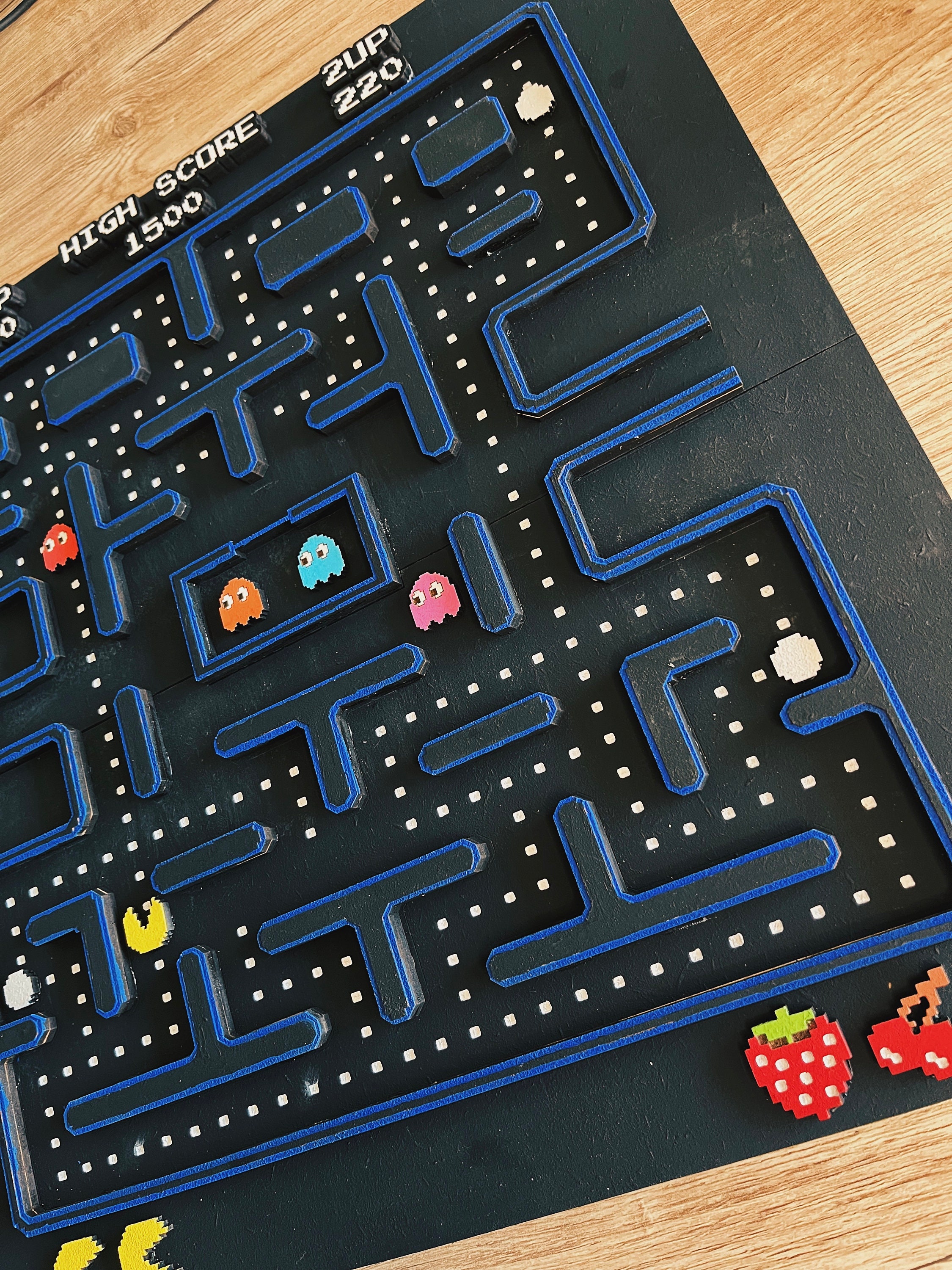 Mapa inspirado en PacMan grabado SVG, DXF, AI, archivo digital del ...