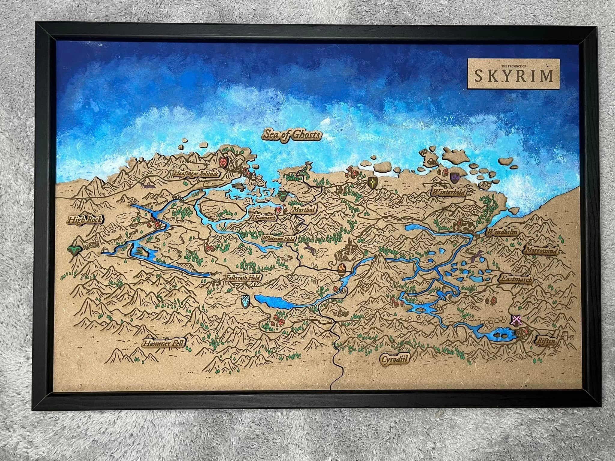 Skyrim Inspired Map Engraving Lightburn Digital Project Digital File - Etsy