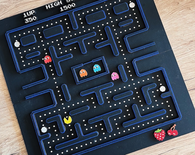 Pacman Inspired Map Engraving SVG, DXF, AI, Lightburn Digital Project ...