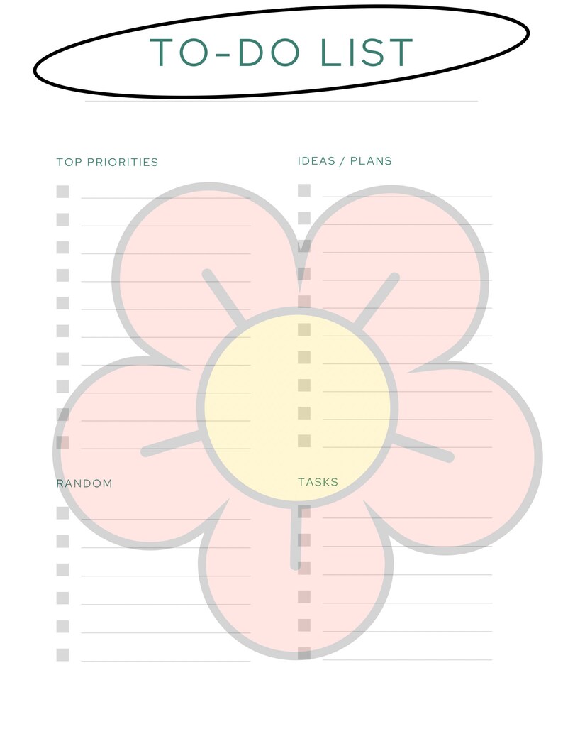 Flower Power Printable Planner Bundle Plan Your Day, Week, Month, or ...