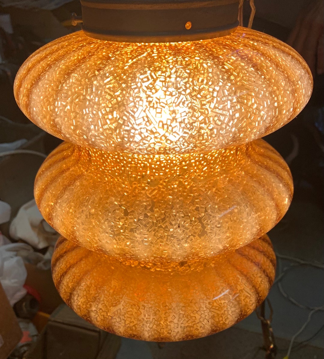 MCM Triple Tier Hanging Swag Light - Etsy