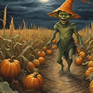 Pumpkin Goblin Printable Wall Art Bundle of 10 for Halloween - Etsy