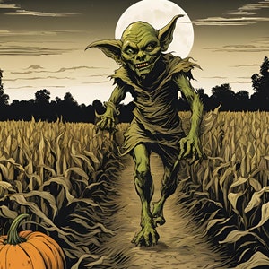 Pumpkin Goblin Printable Wall Art Bundle of 10 for Halloween - Etsy
