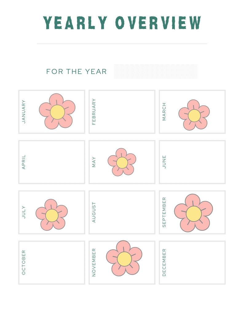 Flower Power Printable Planner Bundle Plan Your Day, Week, Month, or ...