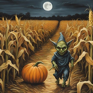 Pumpkin Goblin Printable Wall Art Bundle of 10 for Halloween - Etsy