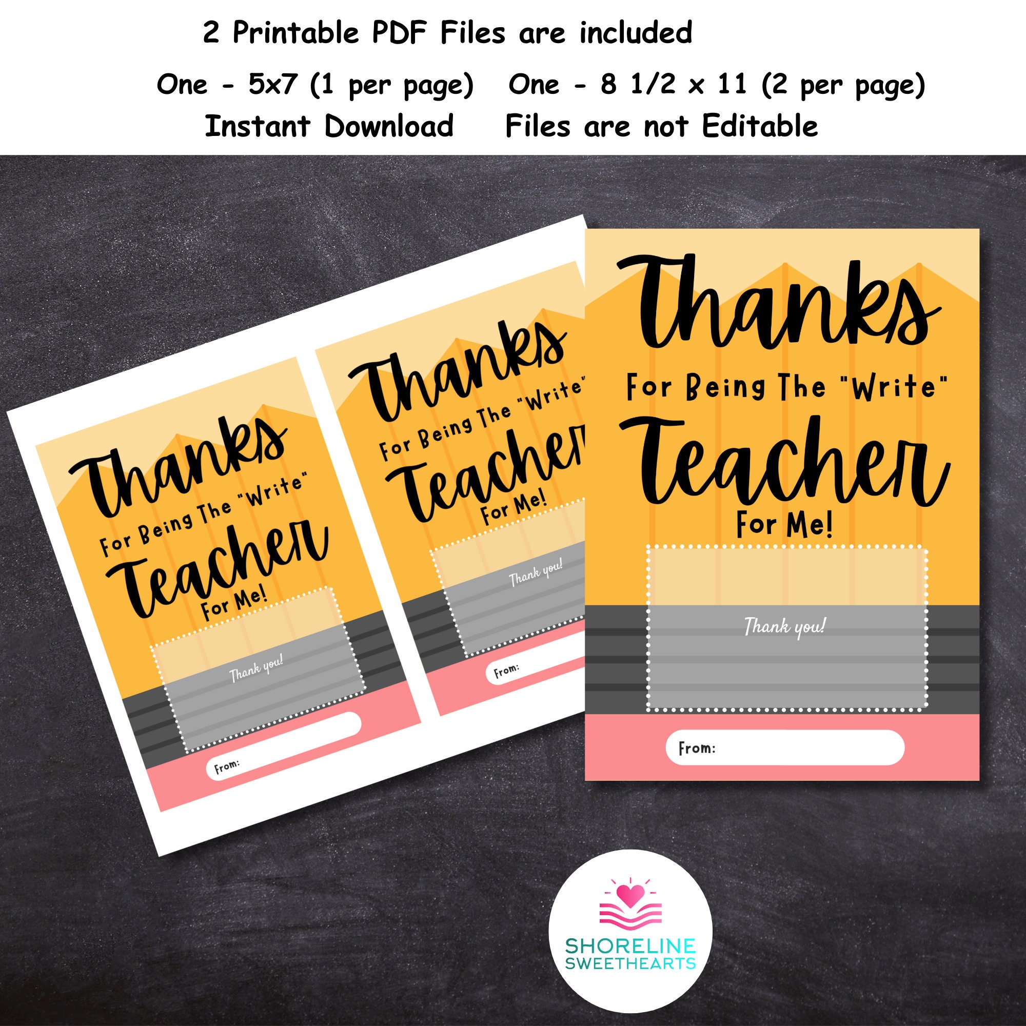 Teacher Appreciation Gift Card Holder, Printable Teacher Gift Card ...