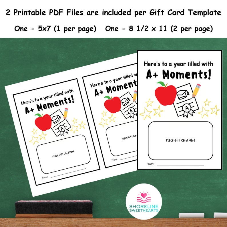 Teacher Gift Card Holder Bundle, Printable Gift Card Holder Set ...