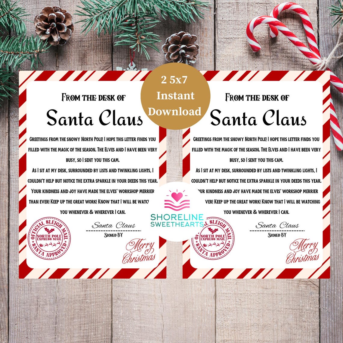 Printable Santa Cam Letter, From the Desk of Santa, Letter From Santa ...
