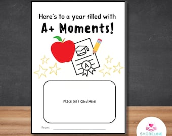 Teacher Gift Card Holder Bundle, Printable Gift Card Holder Set ...